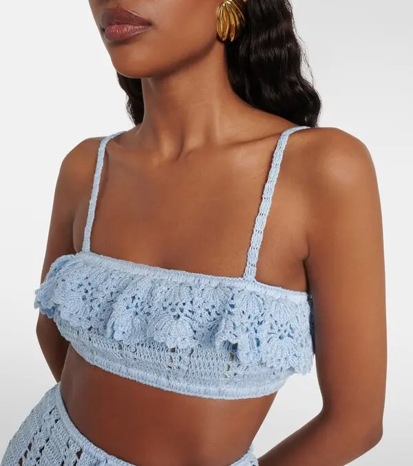 Anna Kosturova Crochet Cotton Bra Top
