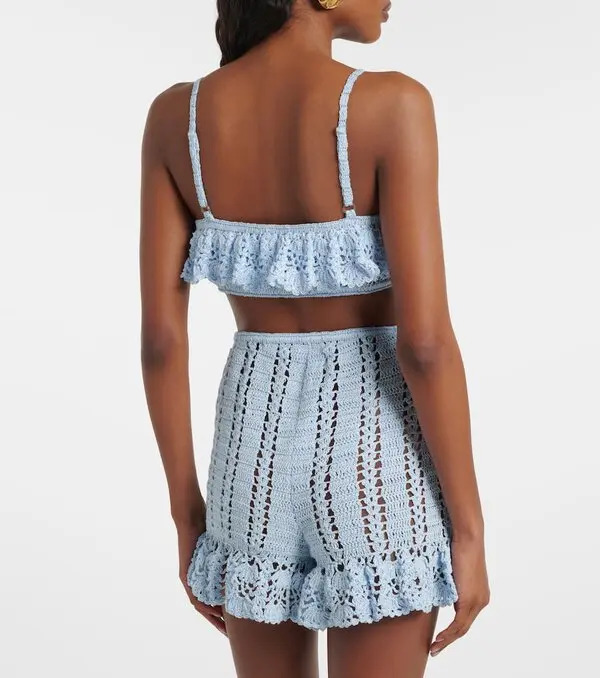 Anna Kosturova Crochet Cotton Bra Top
