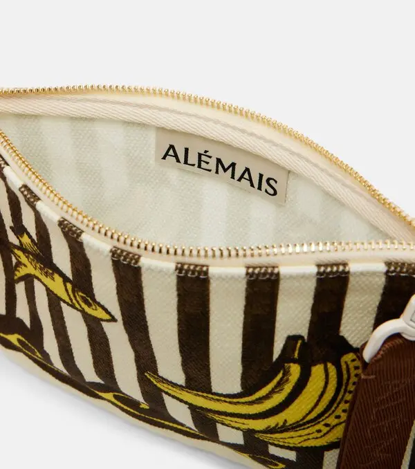ALEMAIS Mona Mini Canvas Clutch With Tassel