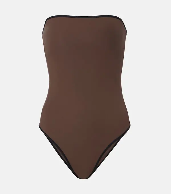 TOTEME Strapless One-piece Swimsuit - Brown