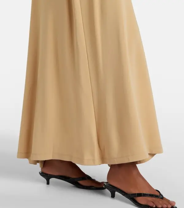 TOTEME Jersey V-neck Maxi Dress - Beige