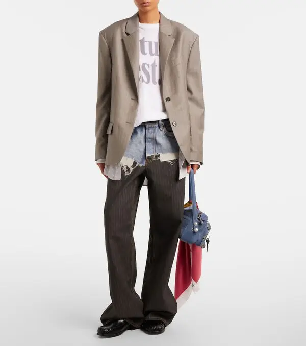 Acne Studios Striped Wool Blazer