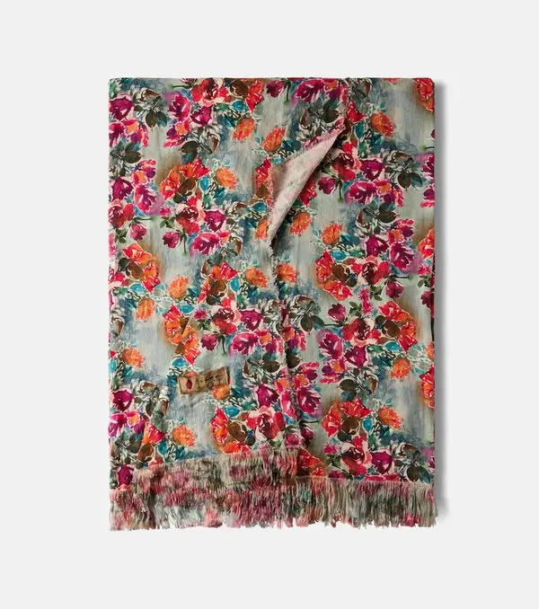 THE HOUSE OF LYRIA Tormento Floral Linen Tablecloth - Multicoloured