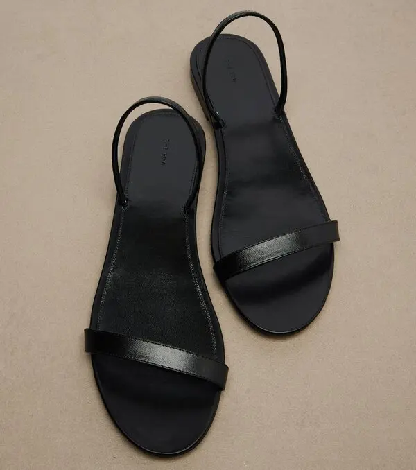 THE ROW Ella Leather Sandals