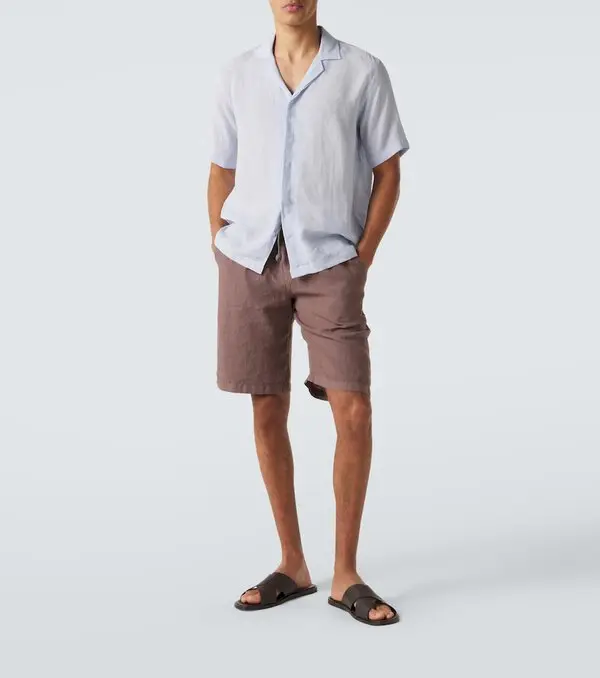 Fedeli 100% Linen Bermuda Shorts