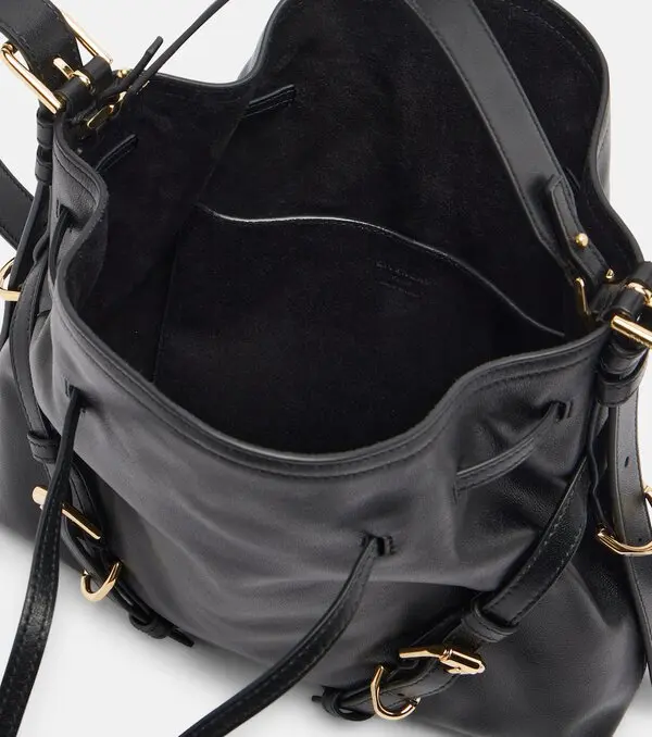 Givenchy Voyou Small Leather Bucket Bag - Black