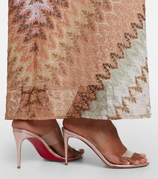 CHRISTIAN LOUBOUTIN Leather-trimmed Tpu Mules