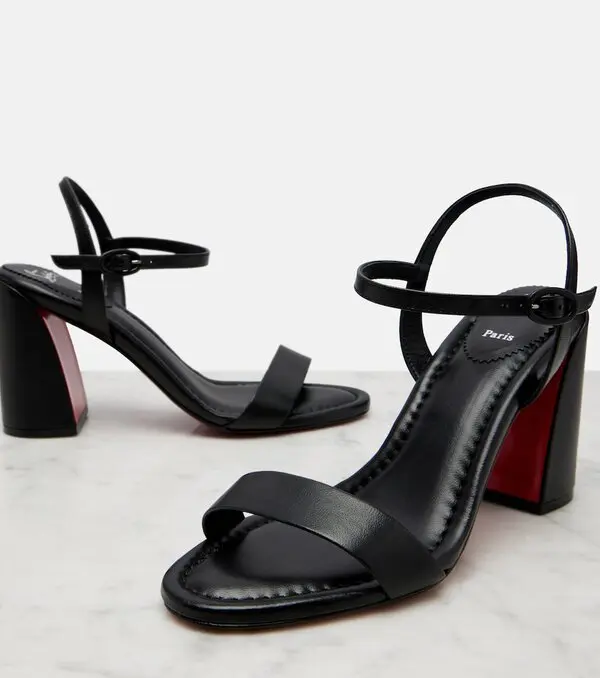 CHRISTIAN LOUBOUTIN Jane Leather Sandals - Black