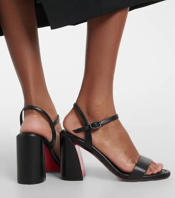 CHRISTIAN LOUBOUTIN Jane Leather Sandals - Black