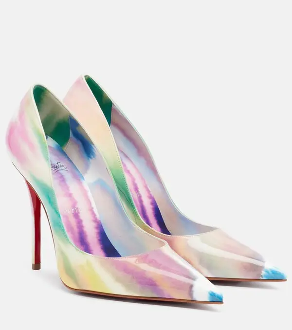 CHRISTIAN LOUBOUTIN Miss Z Printed Patent Leather Pumps - Multicoloured