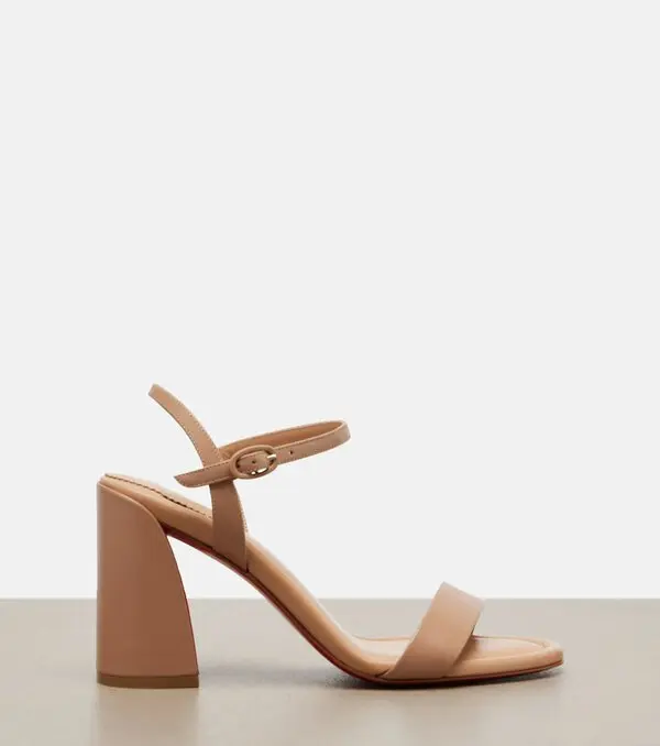 CHRISTIAN LOUBOUTIN Jane Leather Sandals - Beige