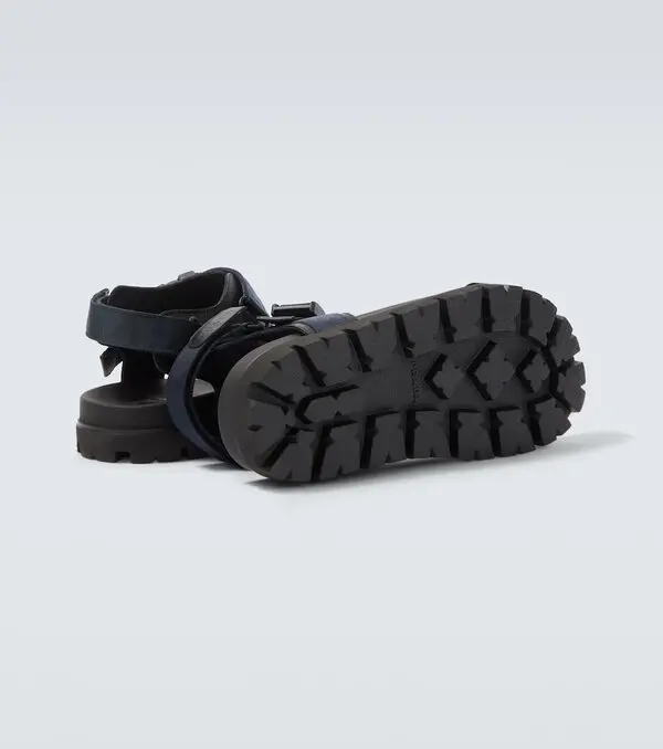 Prada Suede Sandals With Buckle Fastening