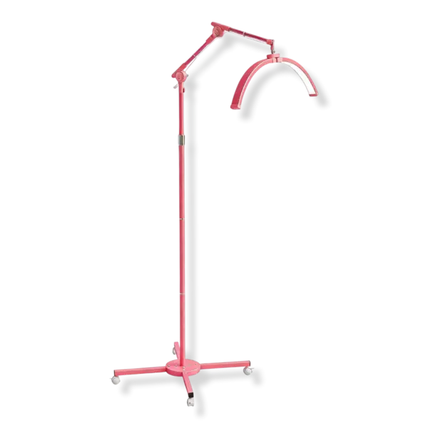 OMYSALON Height Adjustable Shadowless Half Moon Led Floor Lamp - Pink