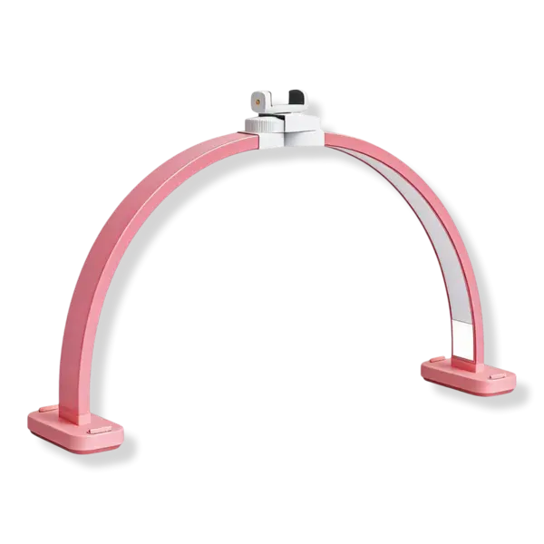OMYSALON Foldable Shadowless Half Moon Led Nail Lamp - Pink