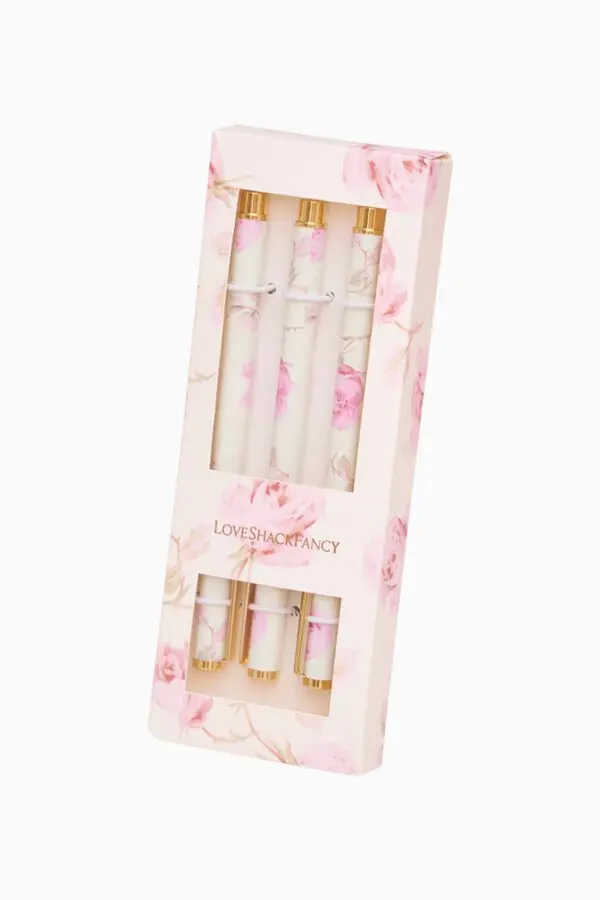 LoveShackFancy Heirloom Print Pen Set - Sterling Dusk