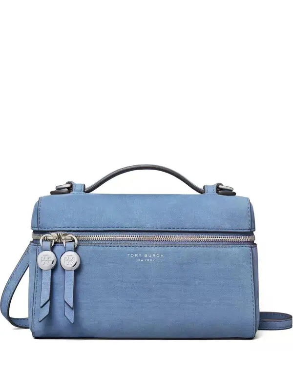Tory Burch Romy Nubuck Slim Top-handle Bag - Blue
