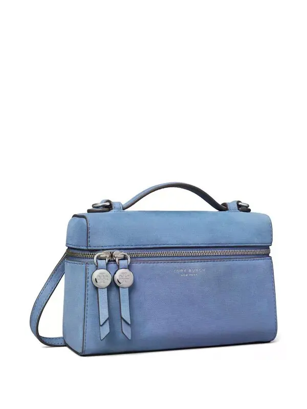 Tory Burch Romy Nubuck Slim Top-handle Bag - Blue