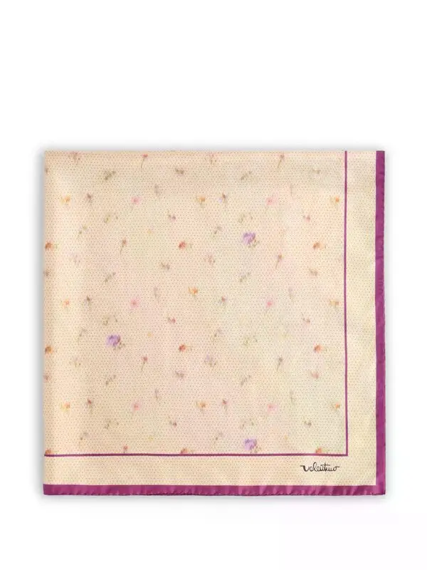 Valentino Garavani Papier Floral Silk Scarf - Neutrals