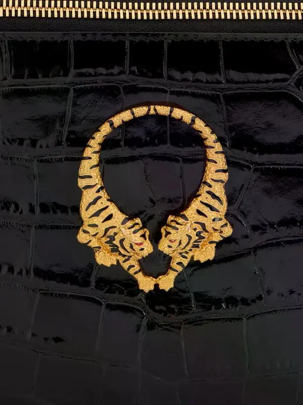Roberto Cavalli Croc-effect Tiger Plaque Belt Bag