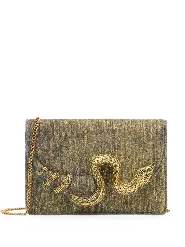 Roberto Cavalli Brushed Effect Snake Motif Shoulder Bag
