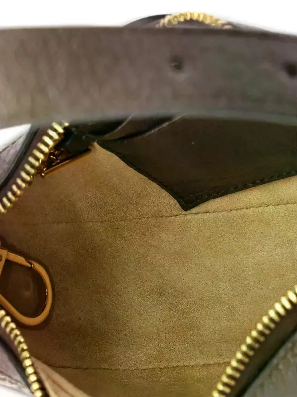 Gucci Ophidia Mini Hobo Bag In Gg Coated Canvas - Brown