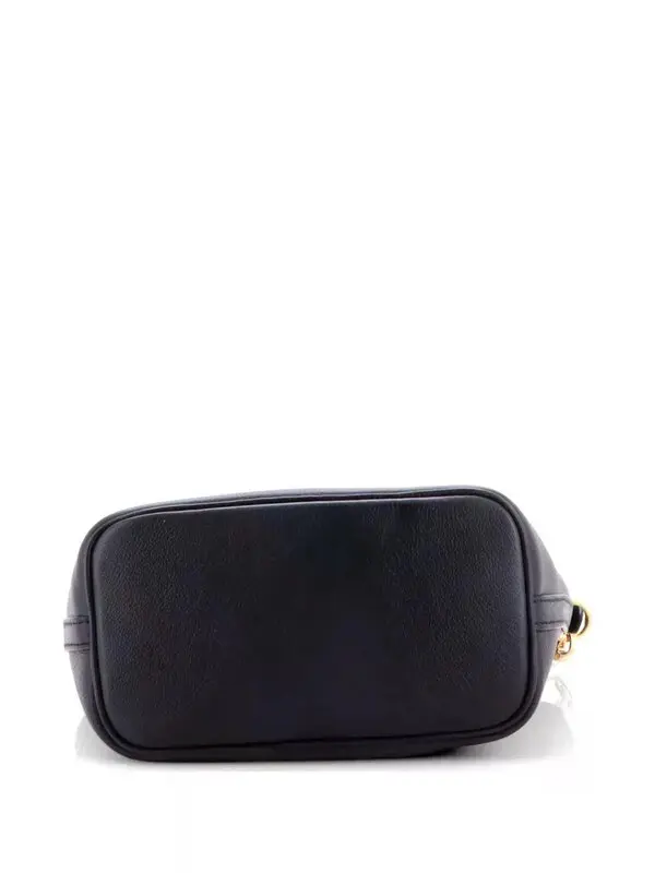 LOUIS VUITTON Lock And Walk Leather Bucket Bag - Black