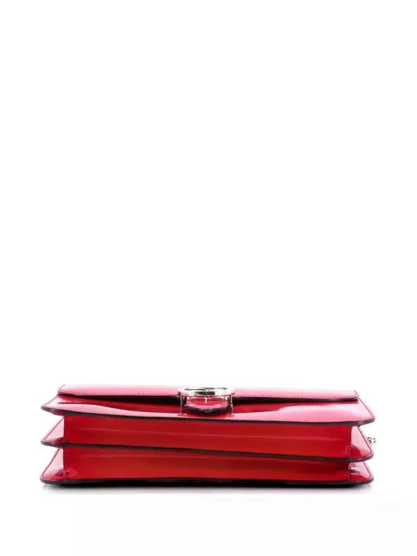 Gucci Interlocking Patent Medium Shoulder Bag - Pink