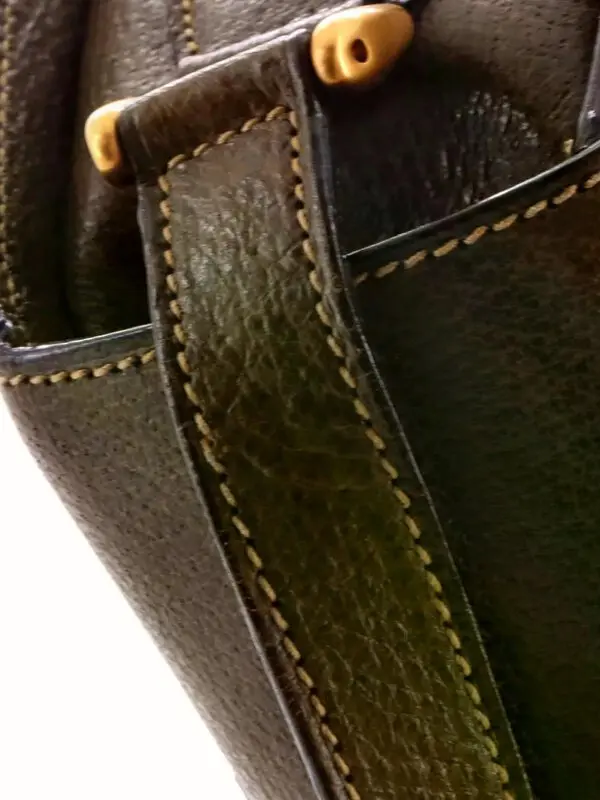 Gucci Vintage Convertible Bamboo Top Handle Bag