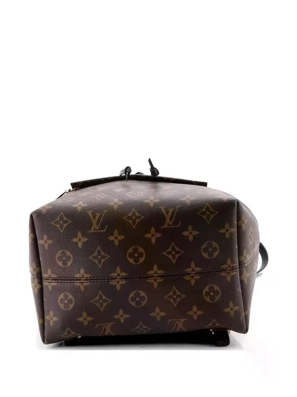 LOUIS VUITTON Montsouris Nm Monogram Canvas Leather Pm Backpack - Black