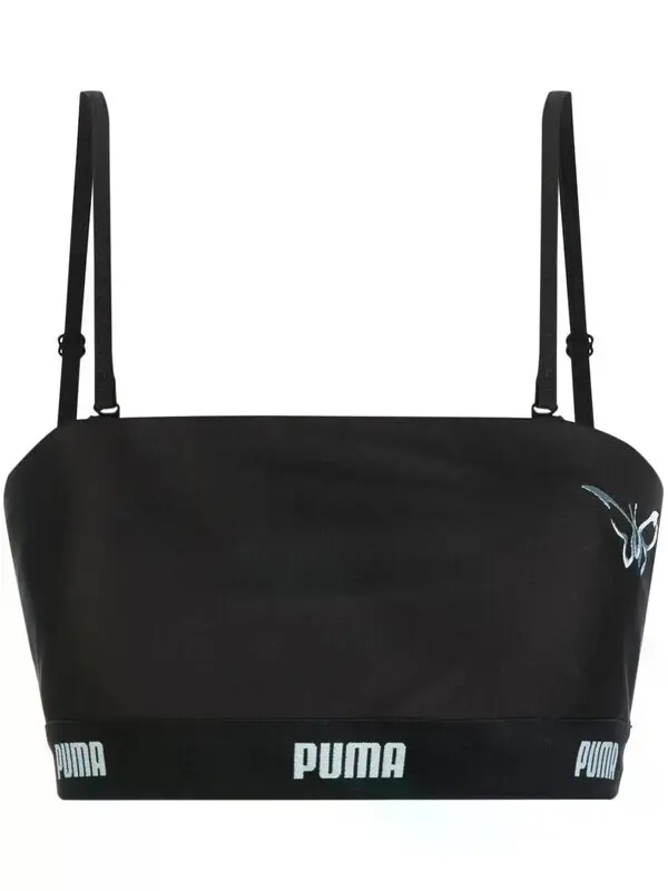 PUMA X Dua Lipa Embroidered Bralette Cropped Top