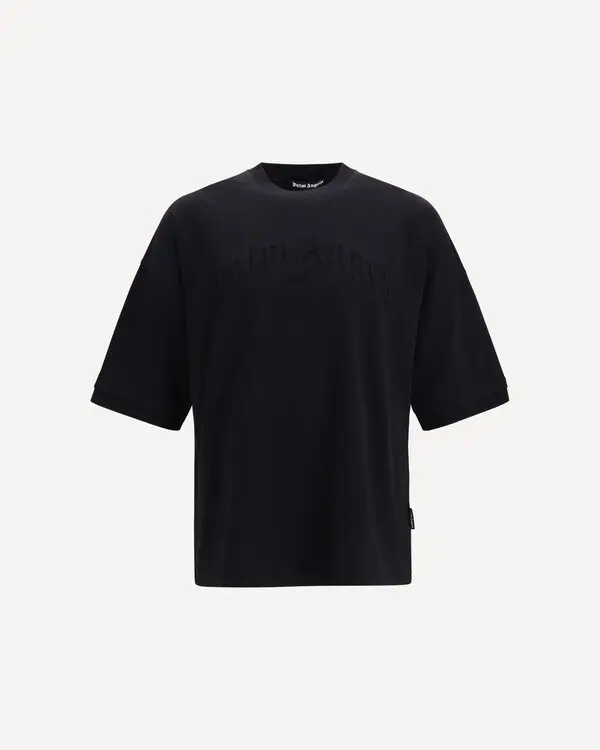 Palm Angels Curved Logo Double-layer T-hirt