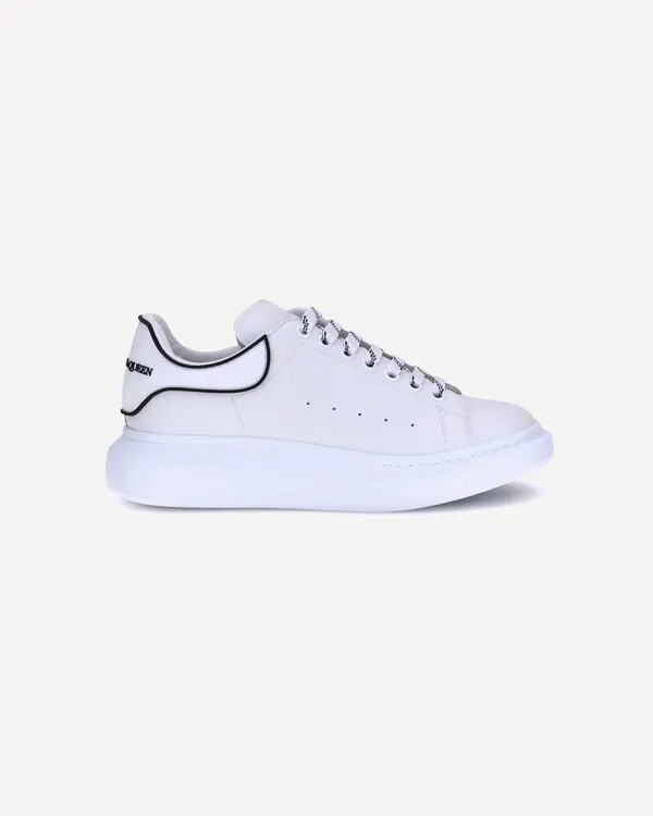 Alexander McQueen Leather Lace-up Platform Sneakers - White