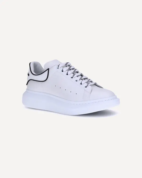 Alexander McQueen Leather Lace-up Platform Sneakers - White