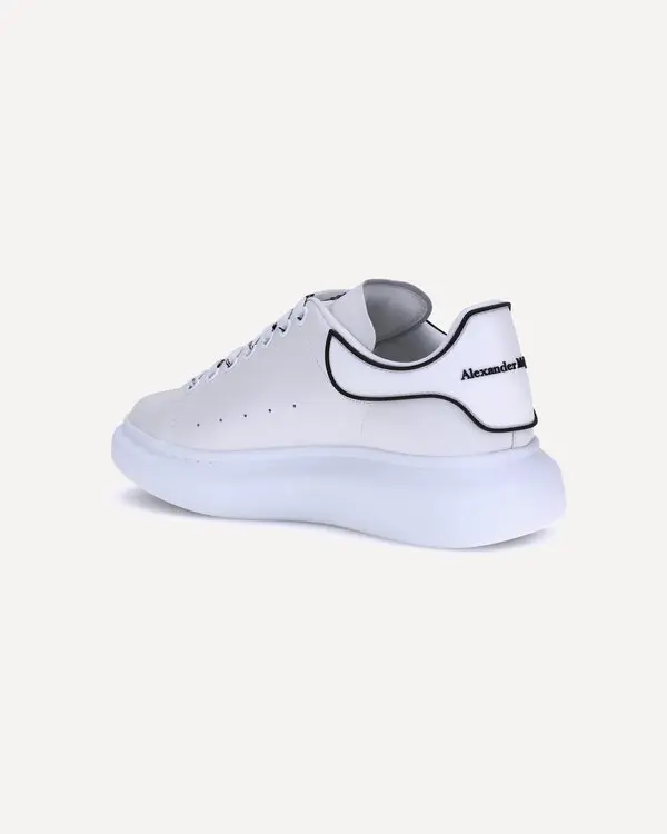 Alexander McQueen Leather Lace-up Platform Sneakers - White