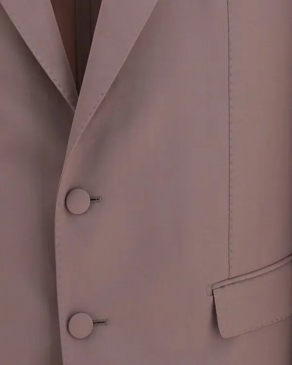 Dolce & Gabbana Single-breasted Peak Lapel Wool Poplin Jacket