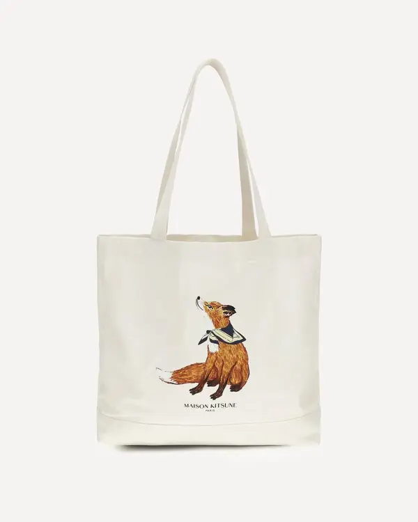 Maison Kitsuné Dreaming Fox Tote Bag - Cream