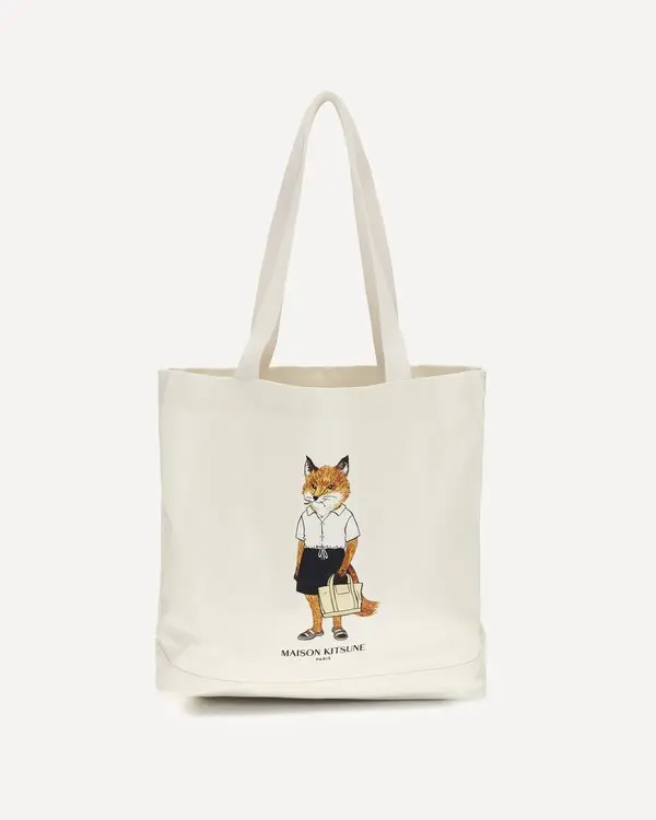 Maison Kitsuné Dressed Fox Tote Bag - Cream