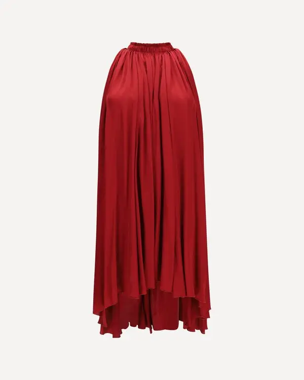 SA SU PHI Draped Halterneck Dress With Asymmetrical Hem