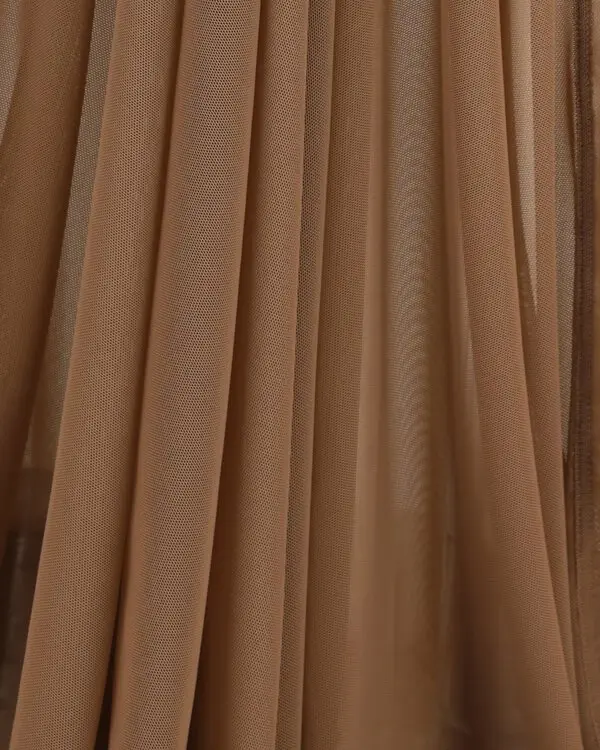 Rick Owens Long Sleeve Stretch Tulle Gown - Brown