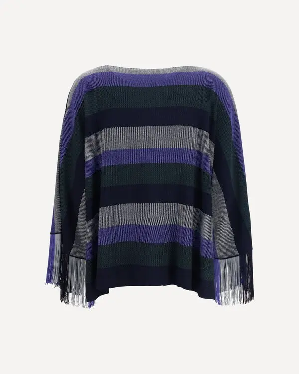 Giorgio Armani Viscose Sweater With Fringe Detail