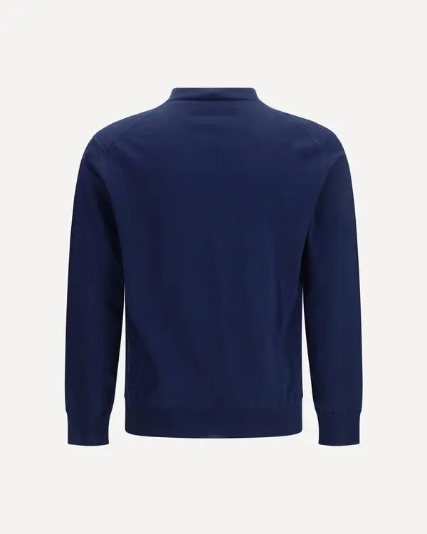 Prada Cotton V-neck Sweater - Blue