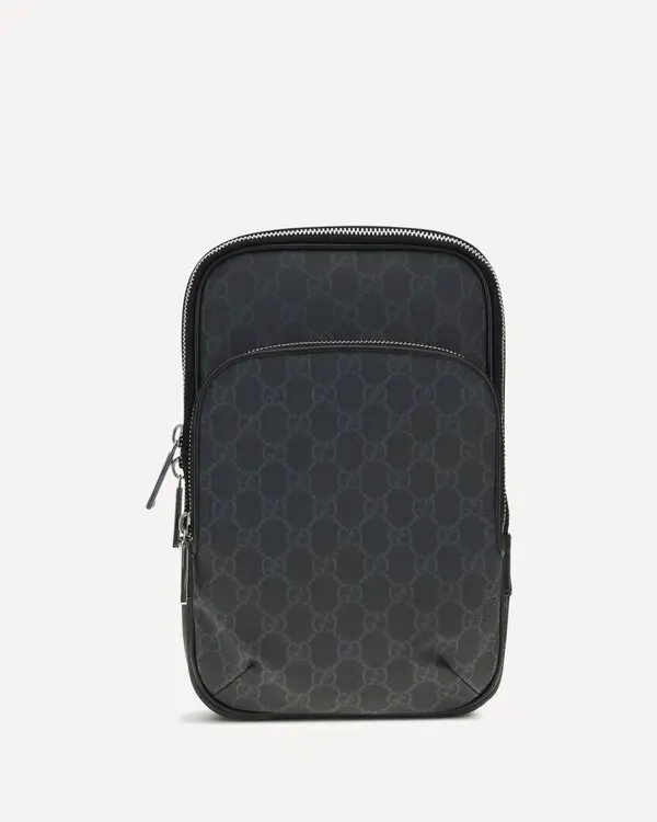 Gucci Gg Supreme Shoulder Bag - Black