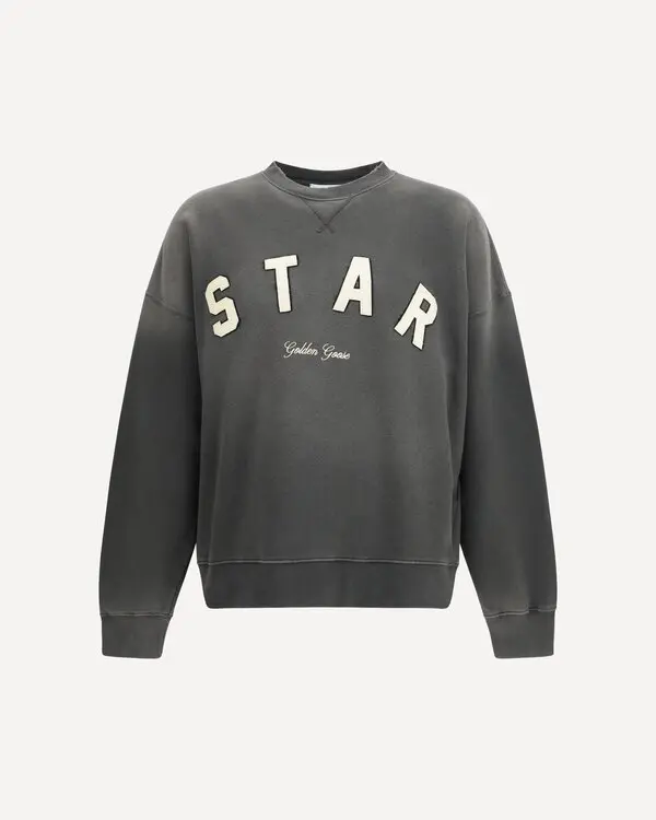 GOLDEN GOOSE Star Embroidered Oversized Sweatshirt - Grey