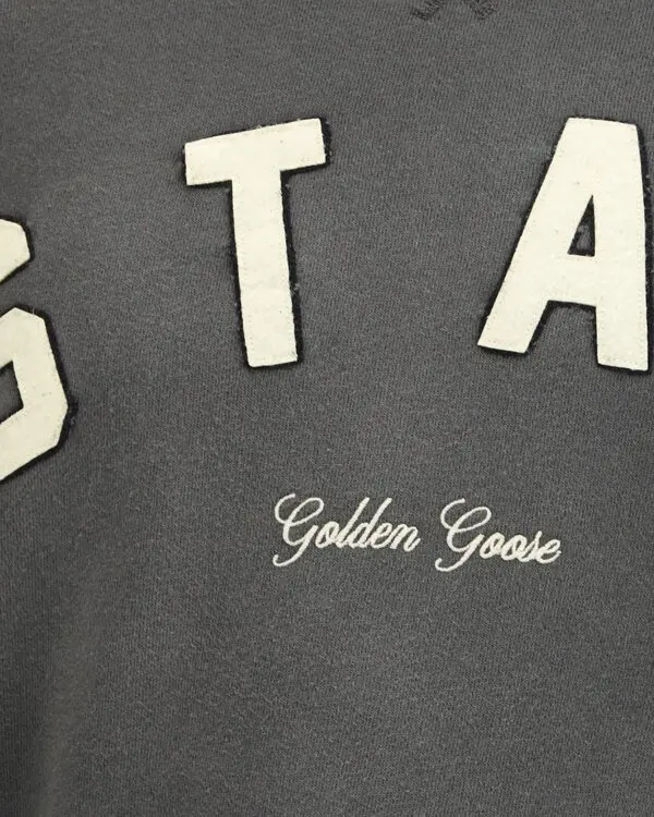 GOLDEN GOOSE Star Embroidered Oversized Sweatshirt - Grey