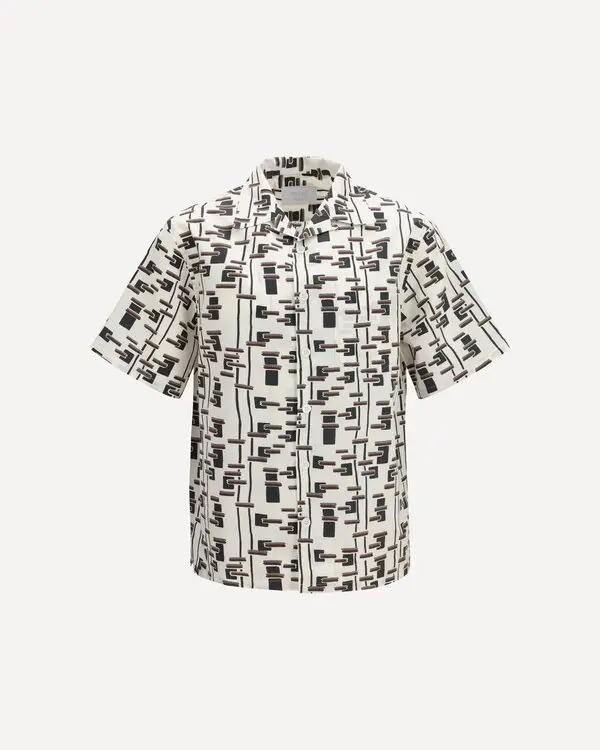 Prada Patterned Bowling Shirt - Beige