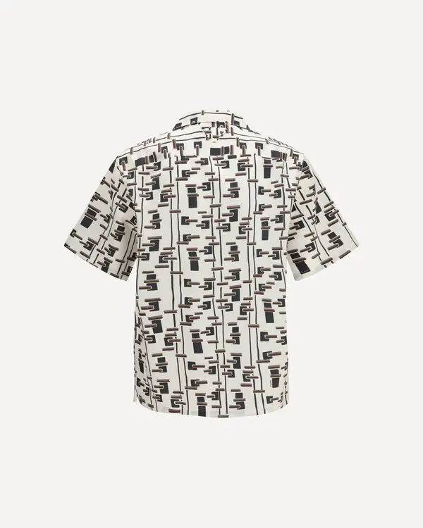 Prada Patterned Bowling Shirt - Beige
