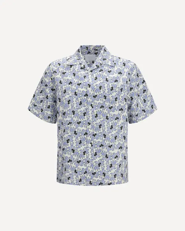 Prada Cotton Shirt With Floral Print Ale