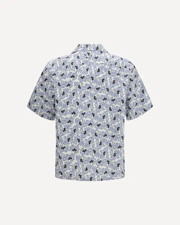 Prada Cotton Shirt With Floral Print Ale