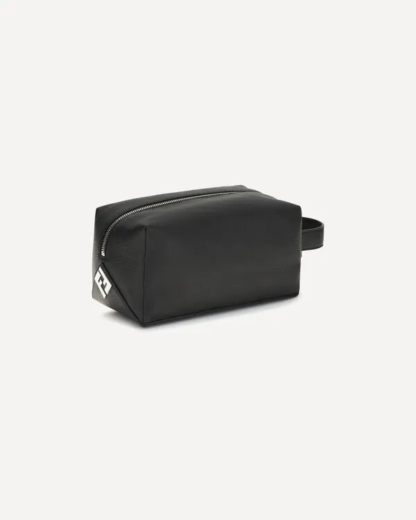 Fendi Lui Leather Beauty Case - Black