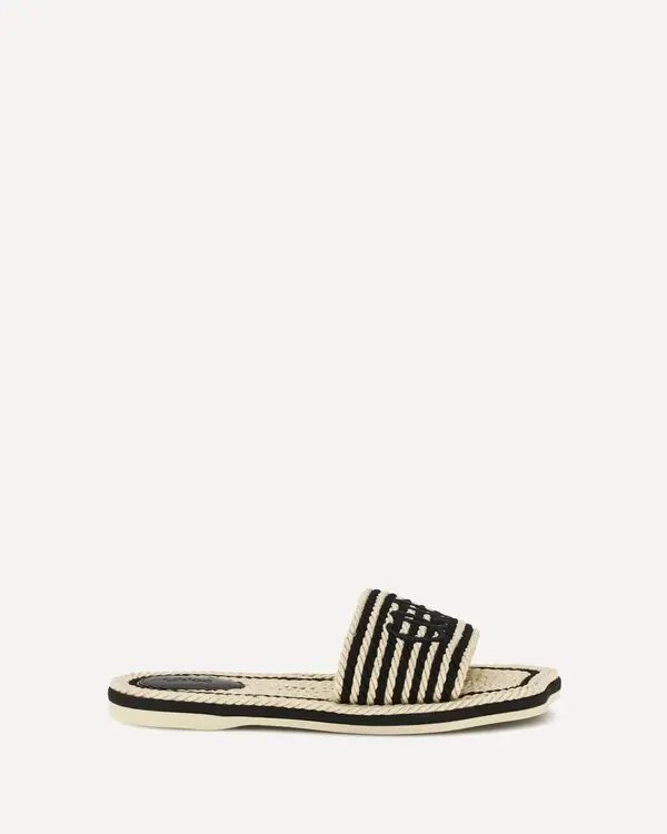 Chloé Raffia Sandals With Embroidered Signature